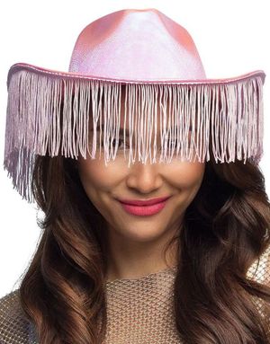 Cowboyhatt med Fransar – Holografisk Rosa - Cowboy & Indianer ...