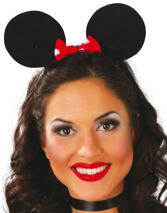 Minnie Mouse-inspirerade öron med rosett - Möss och Råttor ...
