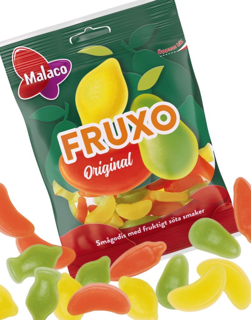 Fruxo Original - Fruktformade Godisbitar med Fruktsmak 95 gram - Se ...