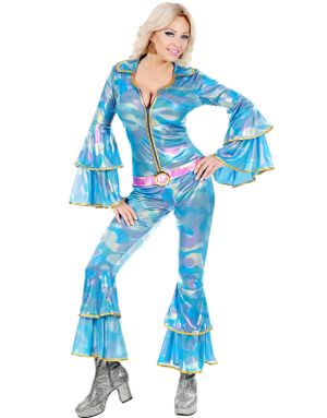 Abba Inspirerad Discodrottning - Dräkt med Bälte - Maskeradkläder Vuxen ...