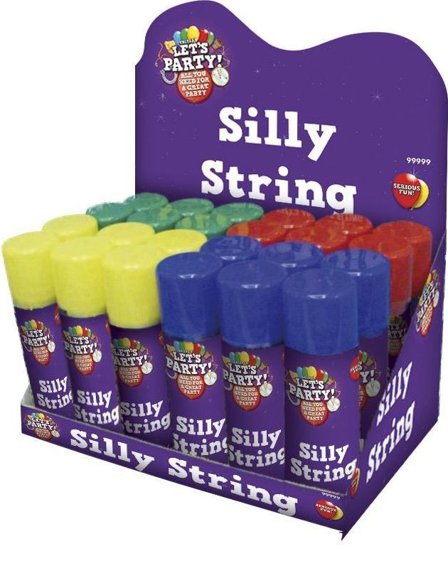 1 st Silly String / Serpentin Spray i Osorterade Färger - Dekorband ...