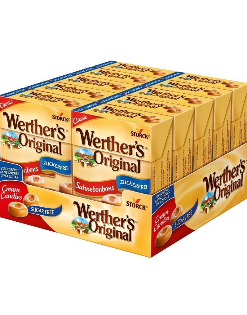 10 st Werthers Original Sockerfri Karamellkonfekt - Hel låda 420 gram ...