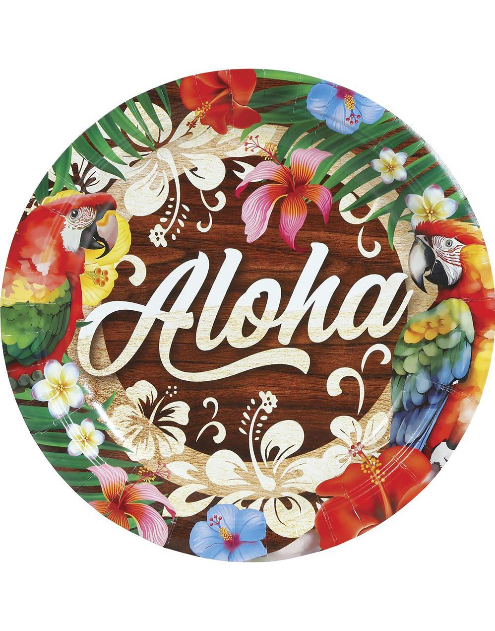 6 st Papptallrikar 23 cm - Aloha - Flata Tallrikar - Bestick och servis ...