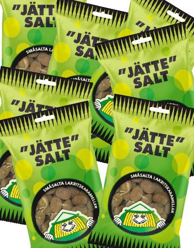 20 Påsar med Dundersalt / ʺJätteʺ Salt / Salt Lakrits Godis - Hel Låda ...