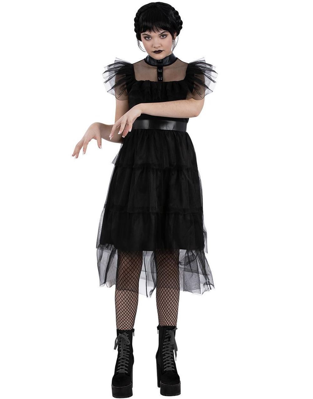 Gothic Prom Dress - Wednesday-inspirerad Maskeraddräkt för Barn - Se ...
