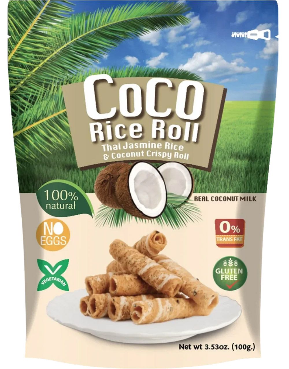 Coco Rice & Coconut Crispy Rolls - Kokosrullar med Sesam och Jasminris ...