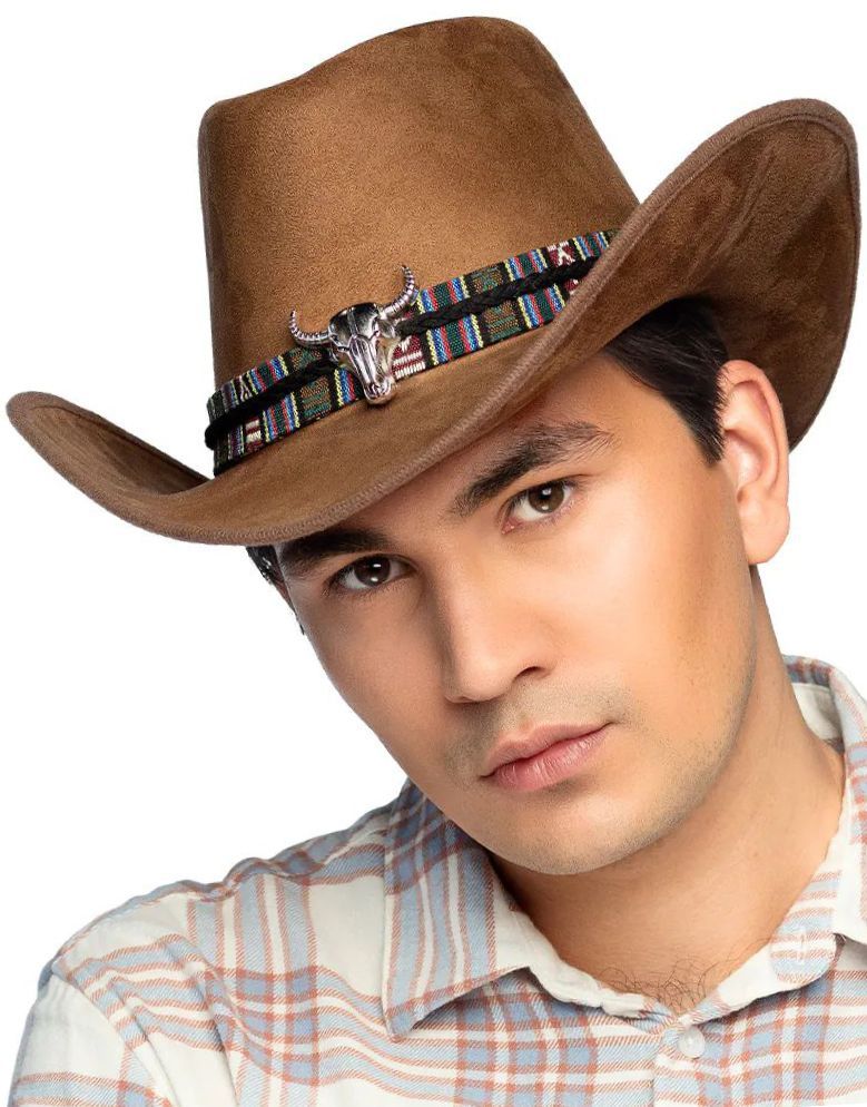 Brun Cowboyhatt med Snöre och Emblem - Cowboy & Indianer ...