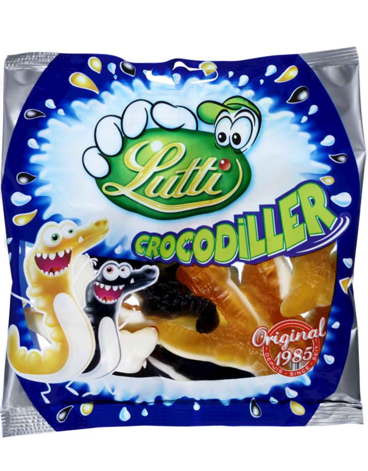 Påse med svarta och gula krokodiler 130g - Se Alla Våra Sötsaker ...