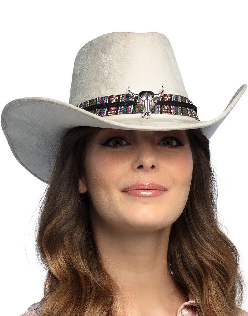 Krämfärgad Cowboyhatt med Snöre och Emblem - Cowboy & Indianer ...
