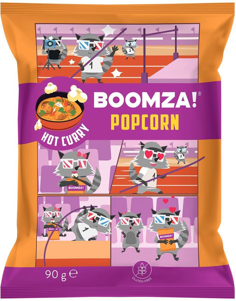 Boomza! Popcorn med Hot Curry Smak 90 gram - Se Alla Våra Sötsaker ...