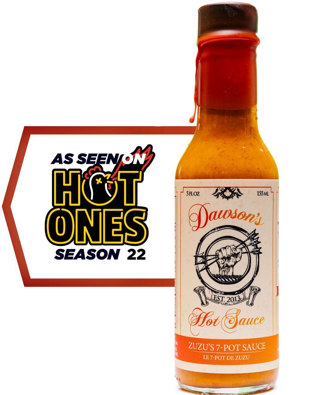 Dawson's Zuzu's 7-Pot Hot Sauce - Chilisaus med 7-Pot Chili 155 ml ...