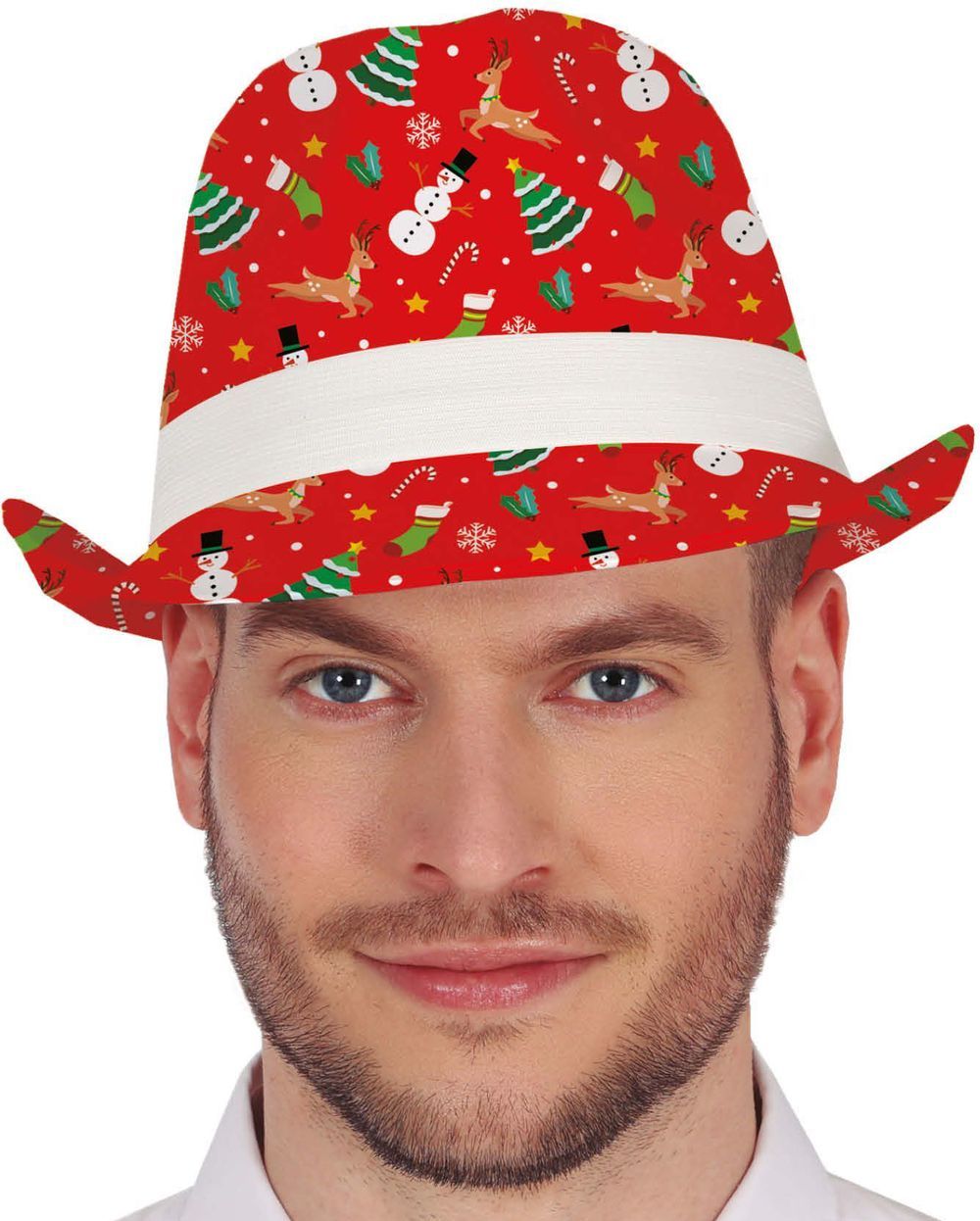 Röd Fedorahatt med Olika Julmotiv - Andra Juldräkter - Jultema ...