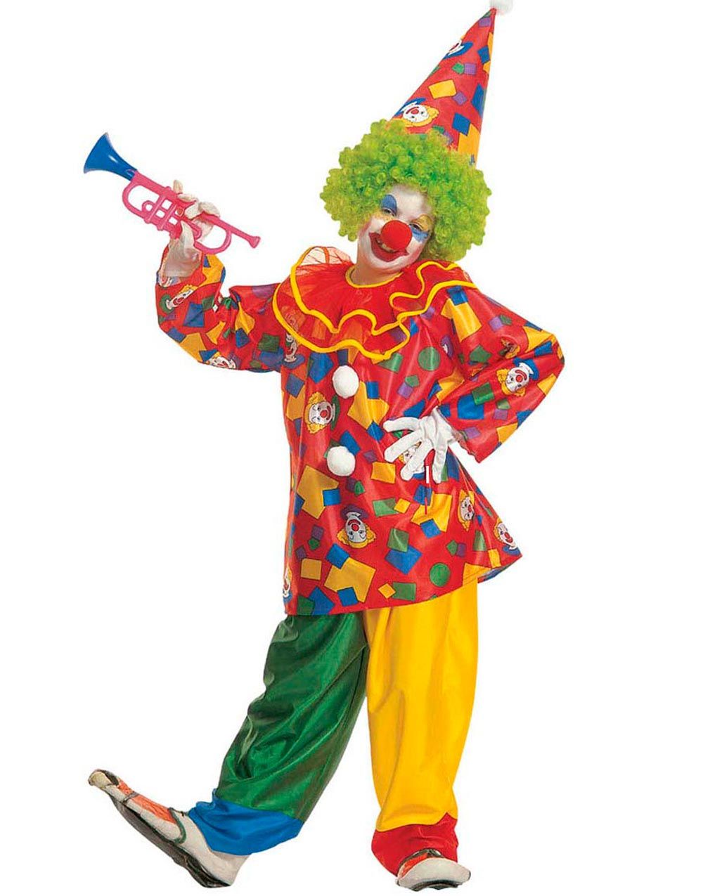 Festlig Clown Barnkostym