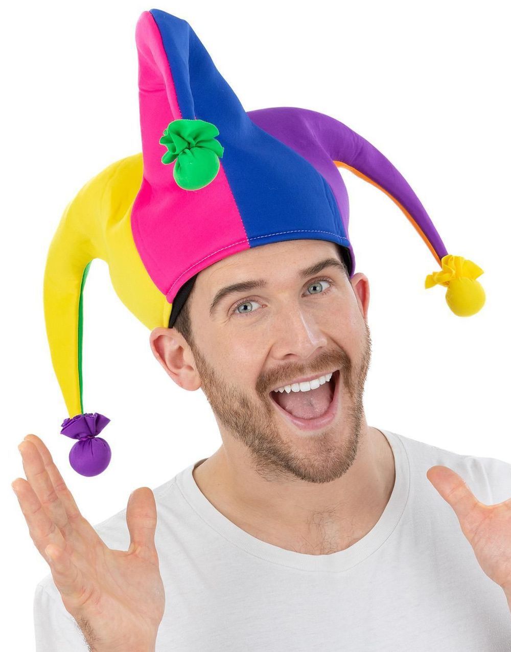 Neon Regnbue Hoffnarr Hatt - Jester - Andra Teman - Maskeraddräkter ...