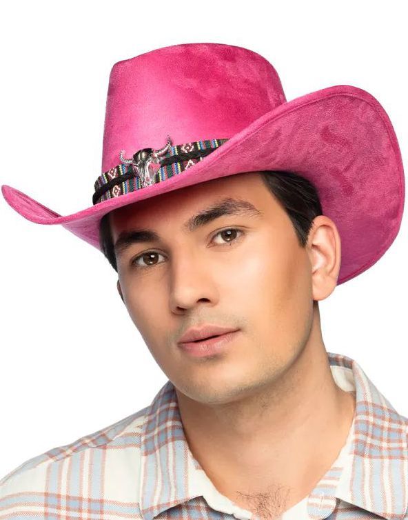 Rosa Cowboyhatt med Snöre och Emblem - Cowboy & Indianer ...