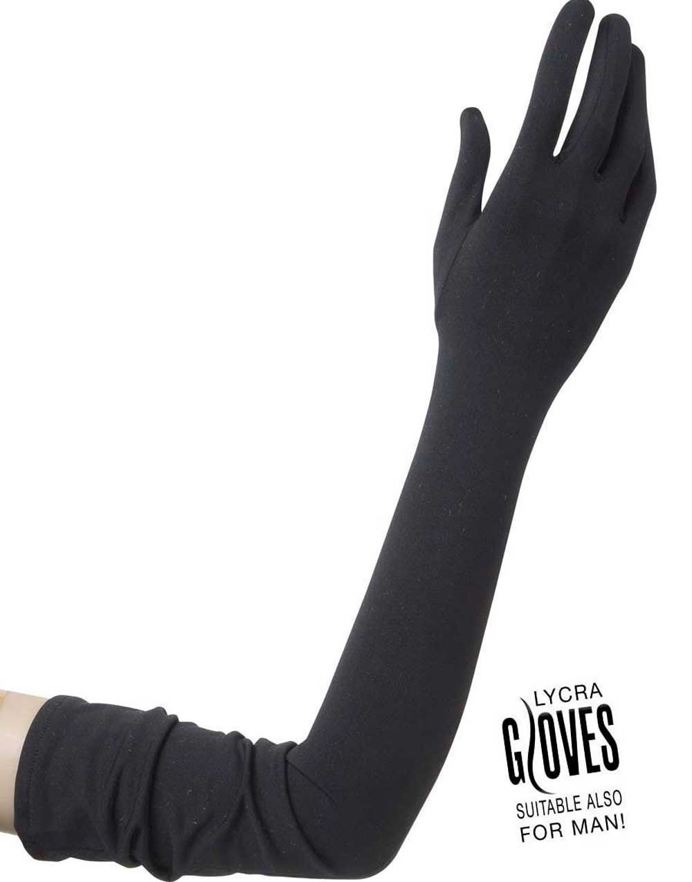 Svarta Långa Handskar - 60 cm