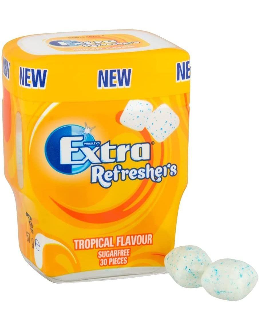 Extra Refreshers Tropical Flavour Tuggummi Låda 67g - Se Alla Våra ...