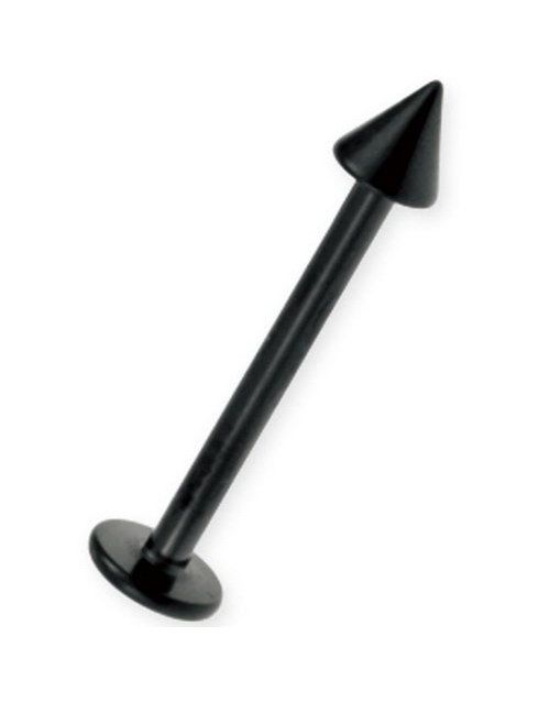 Svart PVD Basic Labret med Spike Kula