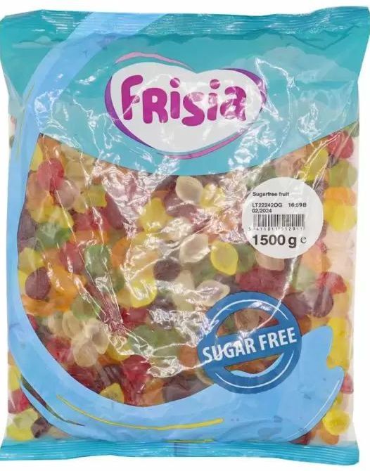 1,5 kg Frisia Sockerfri Fruktsallad - Påse med vingummi (SOCKERFRI ...