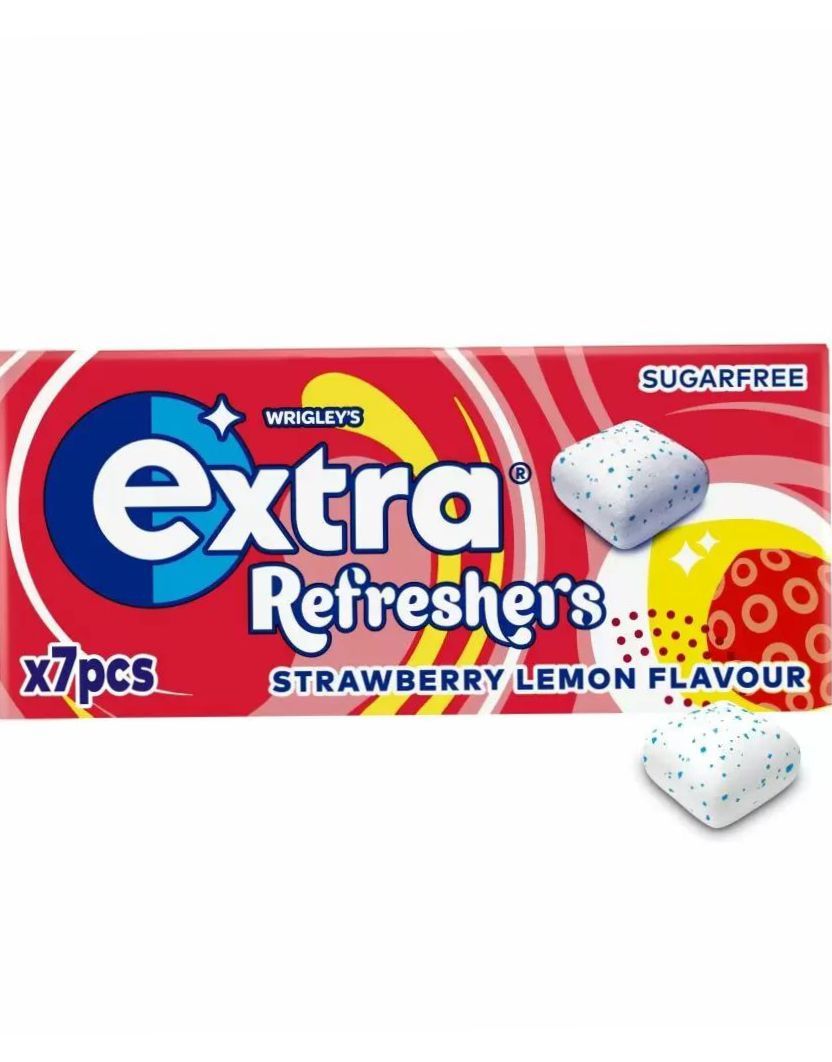 Extra Refreshers Strawberry Lemon - Tuggummi med Smak av Jordgubbar Och ...