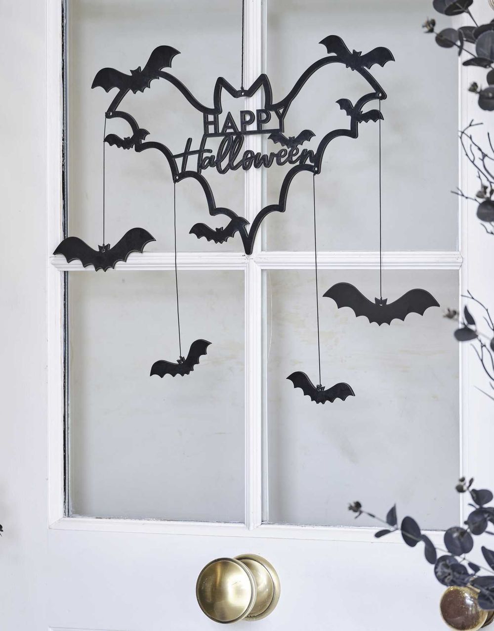 Happy Halloween Bat Sign - Fright Night - Girlanger & Länkar ...