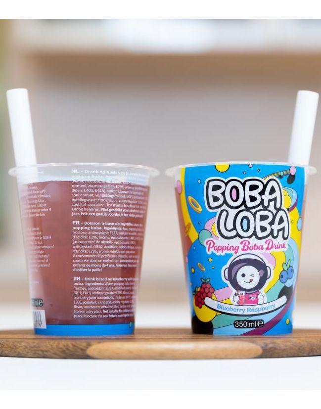 ÄT SNART PRODUKT - BobaLoba Blåbär & Hallon - Bubble/Boba Te 350 ml ...