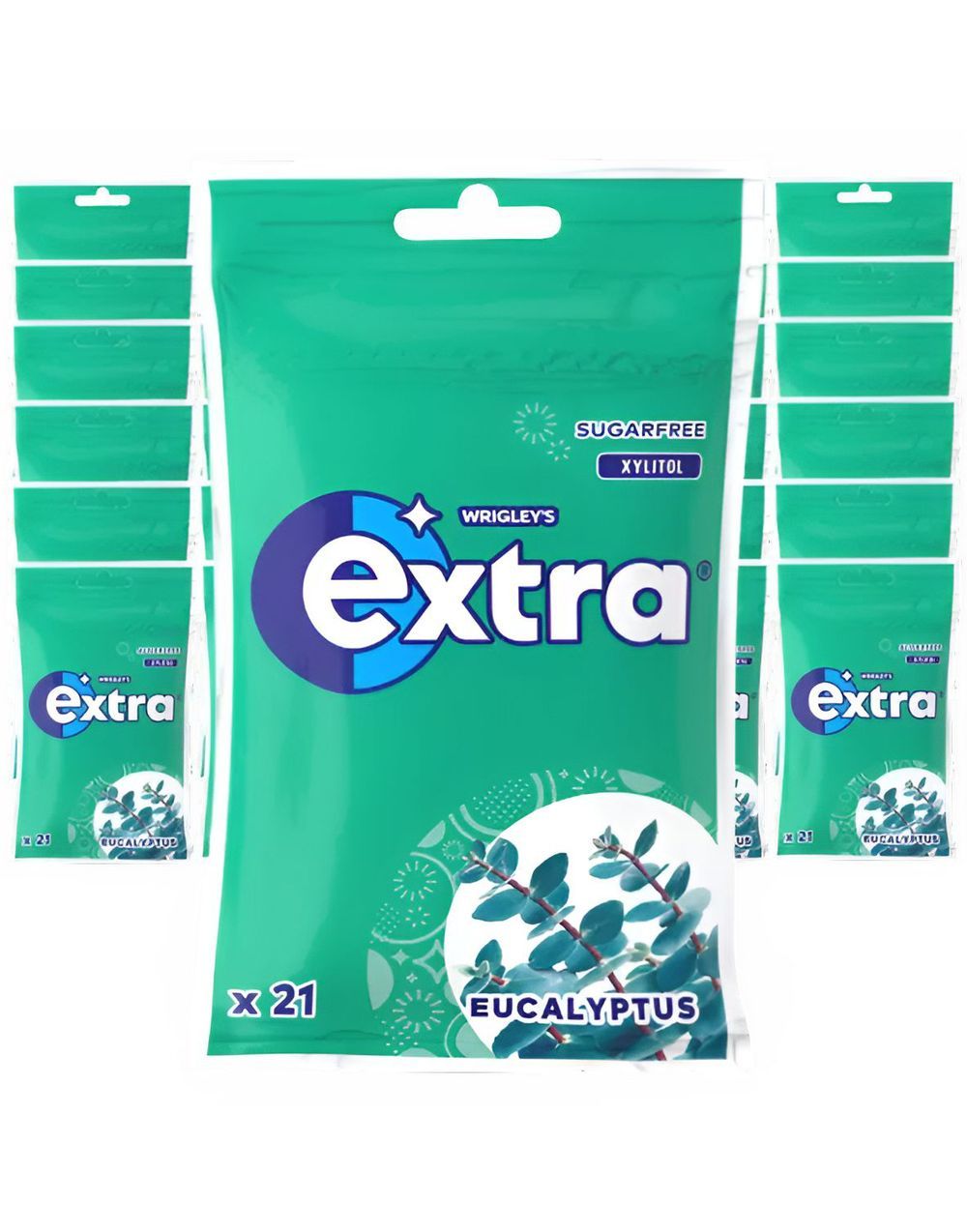 30 st Extra Tuggummi med Eukalyptussmak - Självstängande Påse - Hela Lådan 870 gram - Se Alla ...