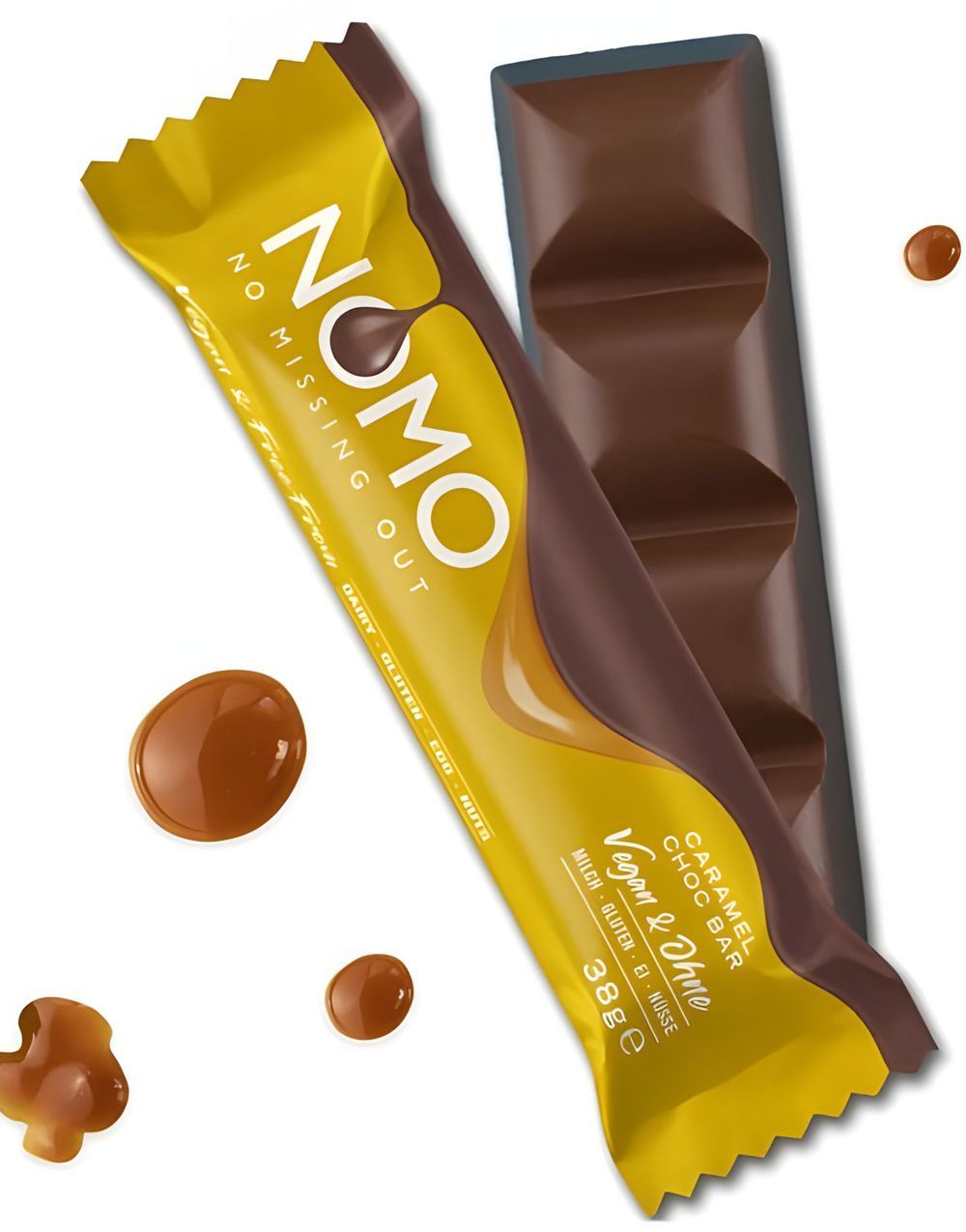 Nomo Caramel - Vegansk Chokladkaka med Karamell 38 gram - Se Alla Våra ...