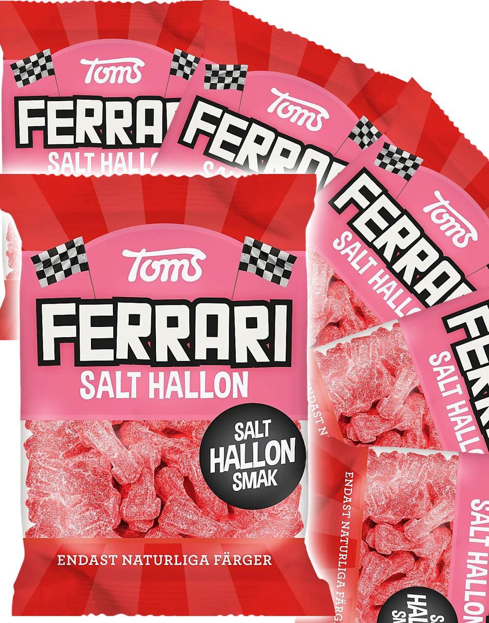 30 st Toms Ferrari Salt Hallon - Vingummi med Salt Hallonsmak - Hela ...