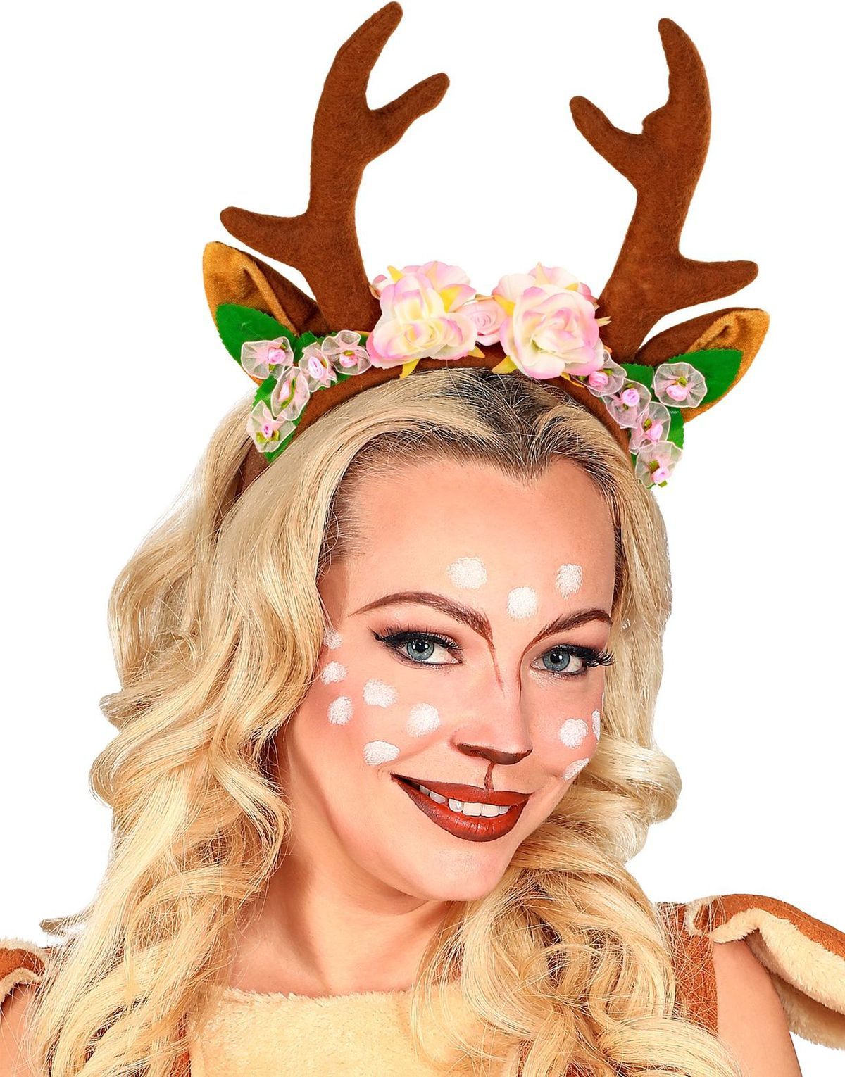 Hårbøyle Med Öron, Blommor Och Böjliga Horn - Ren, Älg och Rådjur ...