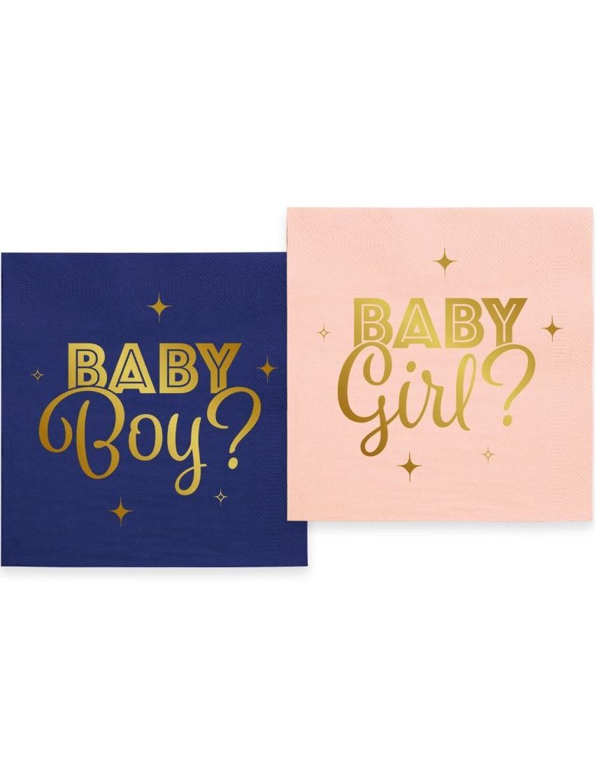 20 st Gender Reveal Servetter 33x33cm - Servetter - Produkttyper - ALLT ...