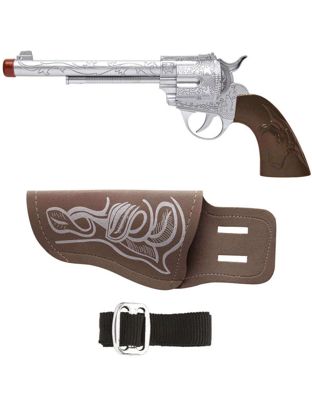 Grå Cowboy Revolver med hölster och bälte - Cowboy & Indianer ...