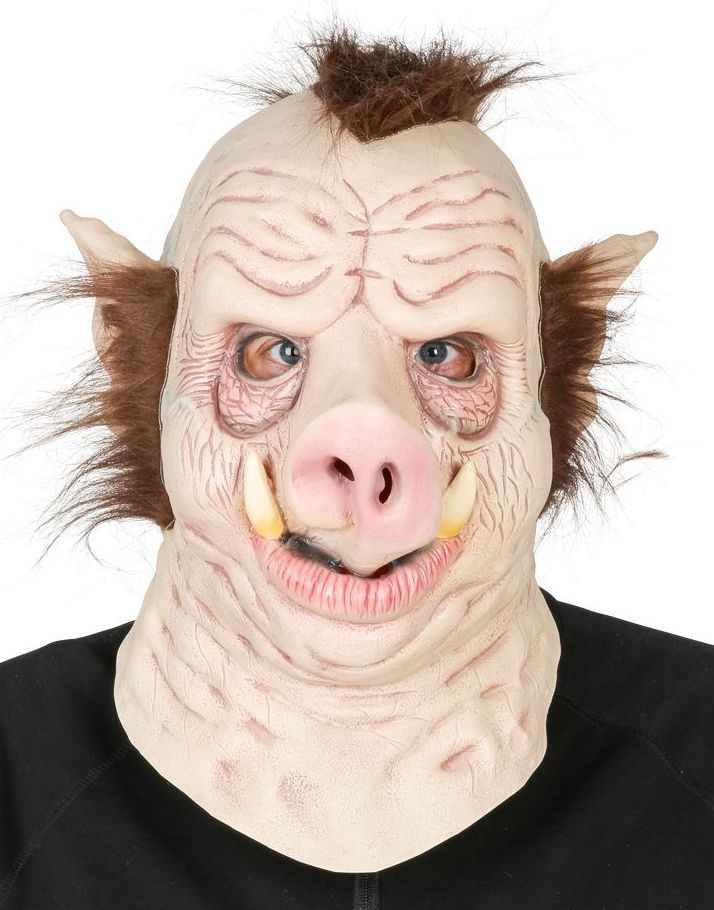 Läskig Vildsvin Latexmask - Grisar - Djurdräkter - Maskeraddräkter ...