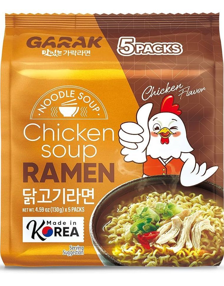 5-pack GARAK Chicken Flavour Soup Ramen 5x130 gram (Korea Import) - Se ...
