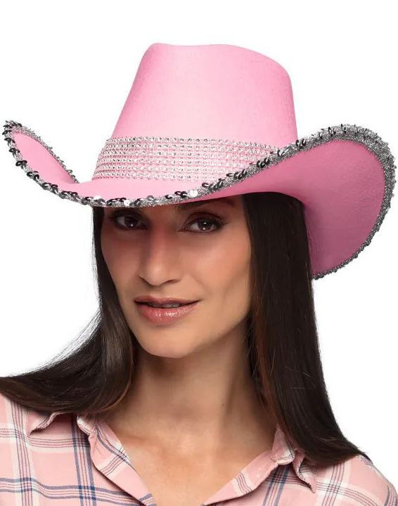 Rosa Cowboyhatt med Silver Paljetter - Cowboy & Indianer ...