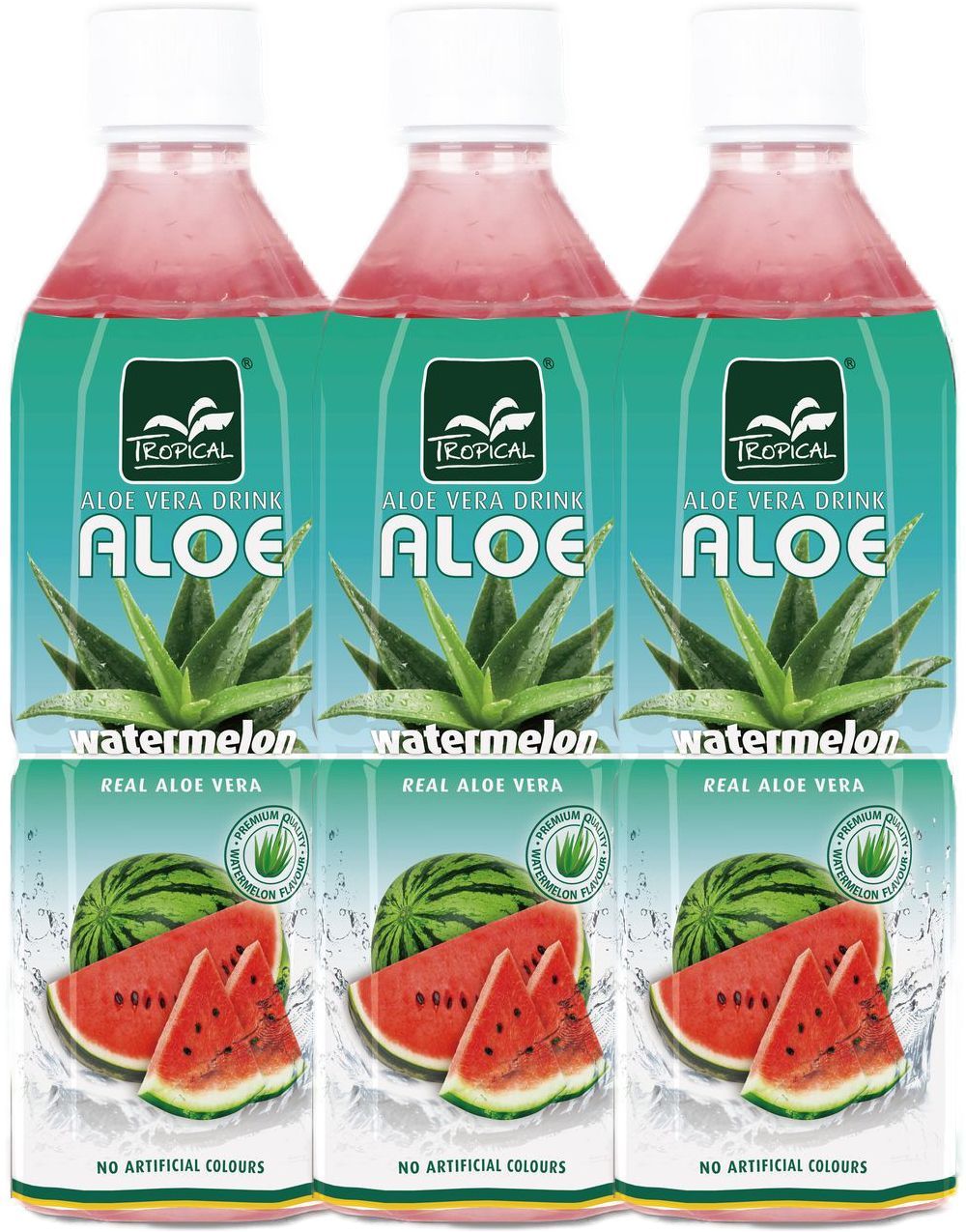20 St Tropical Aloe Vera Vattenmelon Läskedryck 500 ml - Hel Låda - Se ...