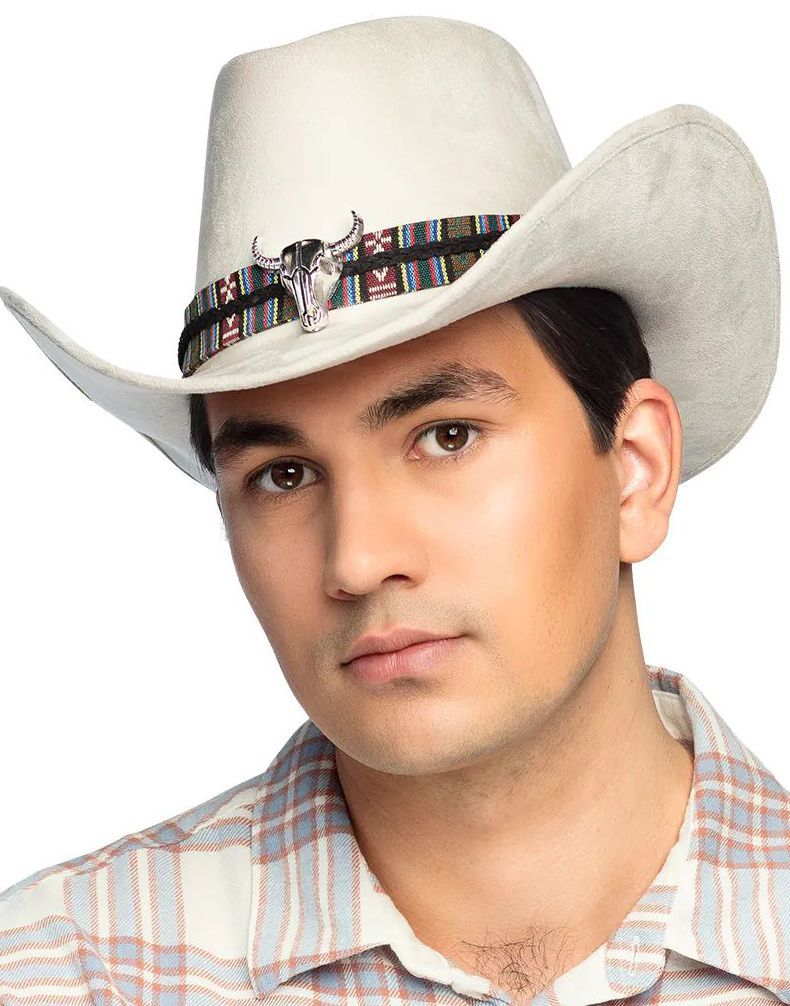 Krämfärgad Cowboyhatt med Snöre och Emblem - Cowboy & Indianer ...