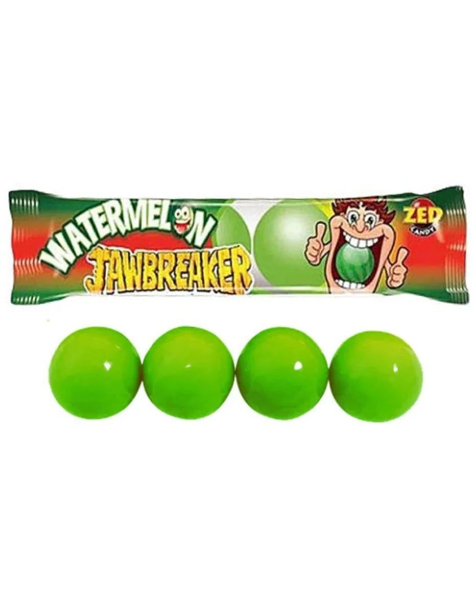 ÄT SNART PRODUKT - 4-pk Zed Jawbreaker med Smak av Vattenmelon och Kärna av Tuggummi 33 g ...