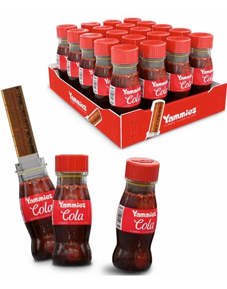 20 st Yammiez Cola Pop - Kärlek I Mini Colaflaska - Hel Låda 450 Gram ...