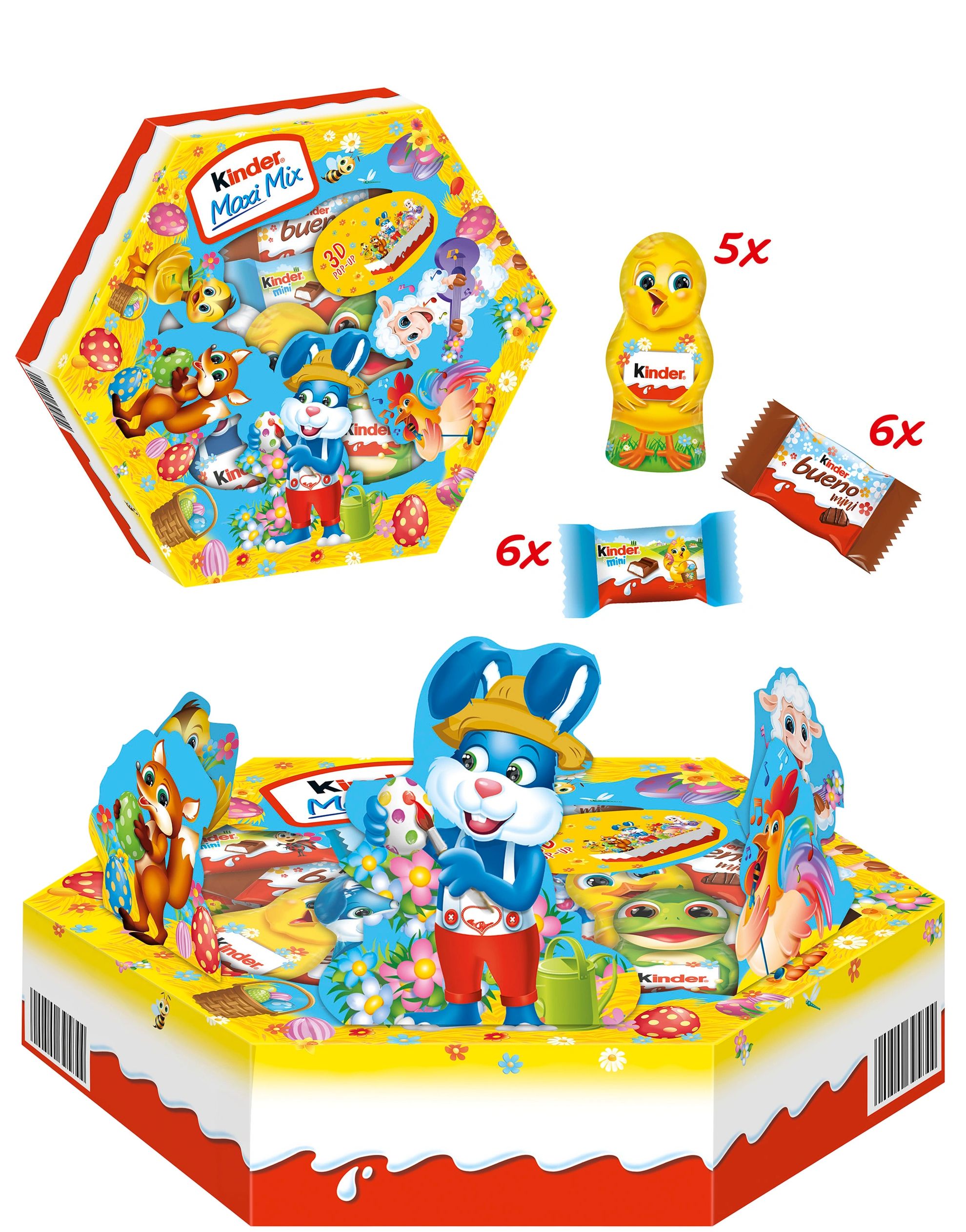 Kinder Maxi Mix - Kinder Choklad med Påsktema 143 gram - Påskfavoriter ...