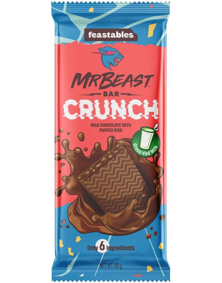 Mr. Beast Bar Crunch Mjölkchoklad med Puffat Ris 60 g - Se Alla Våra ...