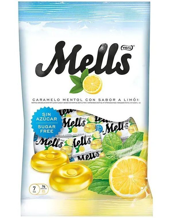 300 st Stor Påse med Vidal Mells Menthol och Citron Godis 0,9 kg - Se ...