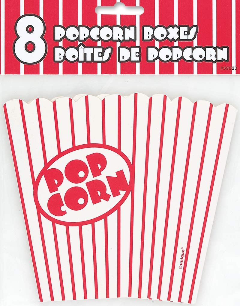 8 stk Popcornbägare i Papp