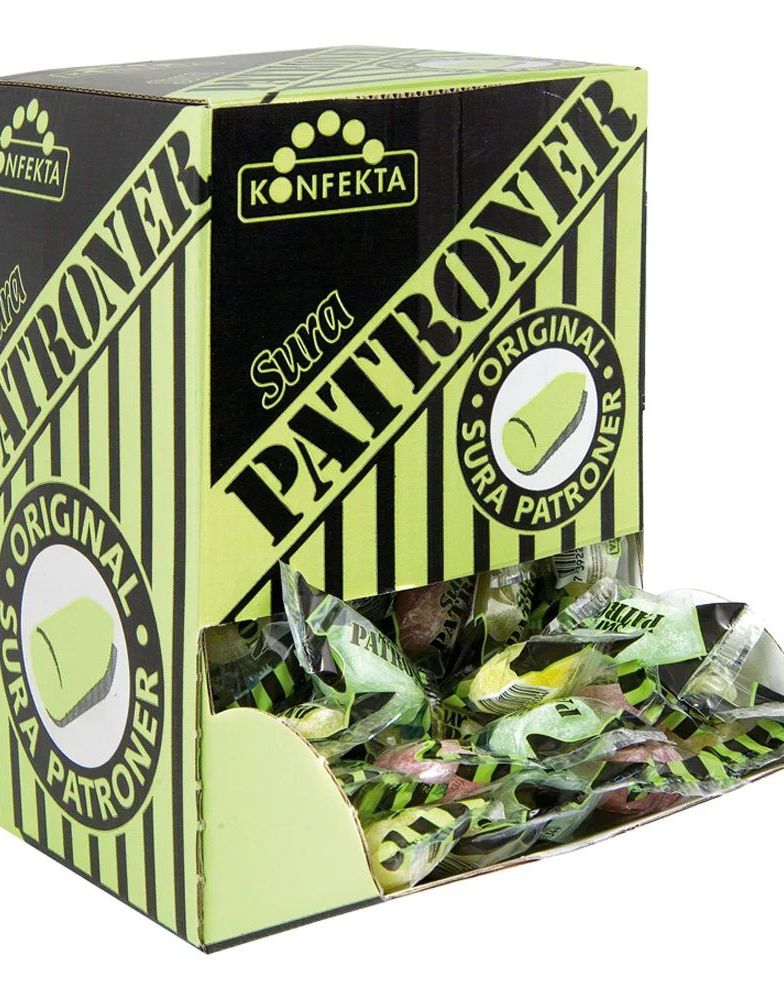 200 stk Sur Patron - Surt Godis i Blandade Smaker - Hel Låda - Se Alla ...