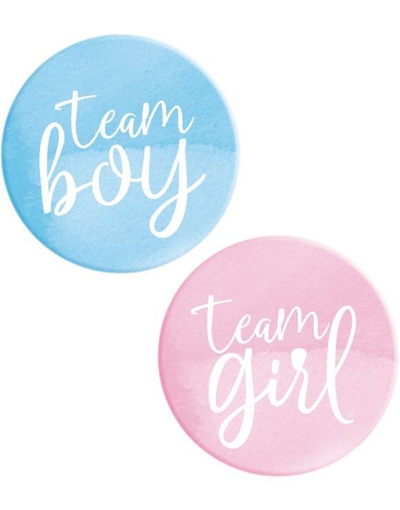 10 st Team Girl/Team Boy Gender Reveal Button - Knappar - Accessoarer ...