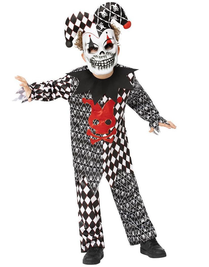 Evil Jester barndräkt med mask - Jester - Andra Teman - Maskeraddräkter ...