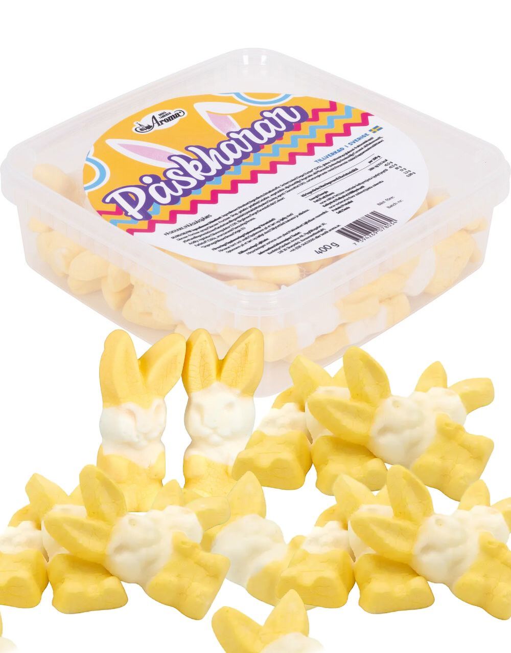 400 gram Box med aromskum Påskharar - Påskfavoriter - Sötsaker och ...