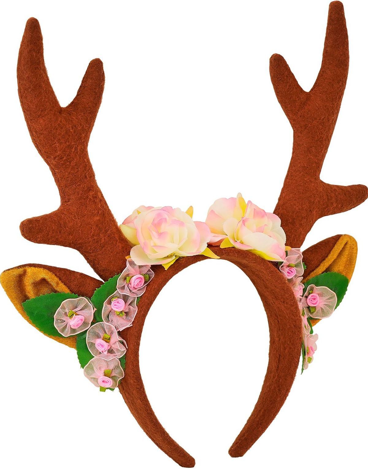 Hårbøyle Med Öron, Blommor Och Böjliga Horn - Ren, Älg och Rådjur ...