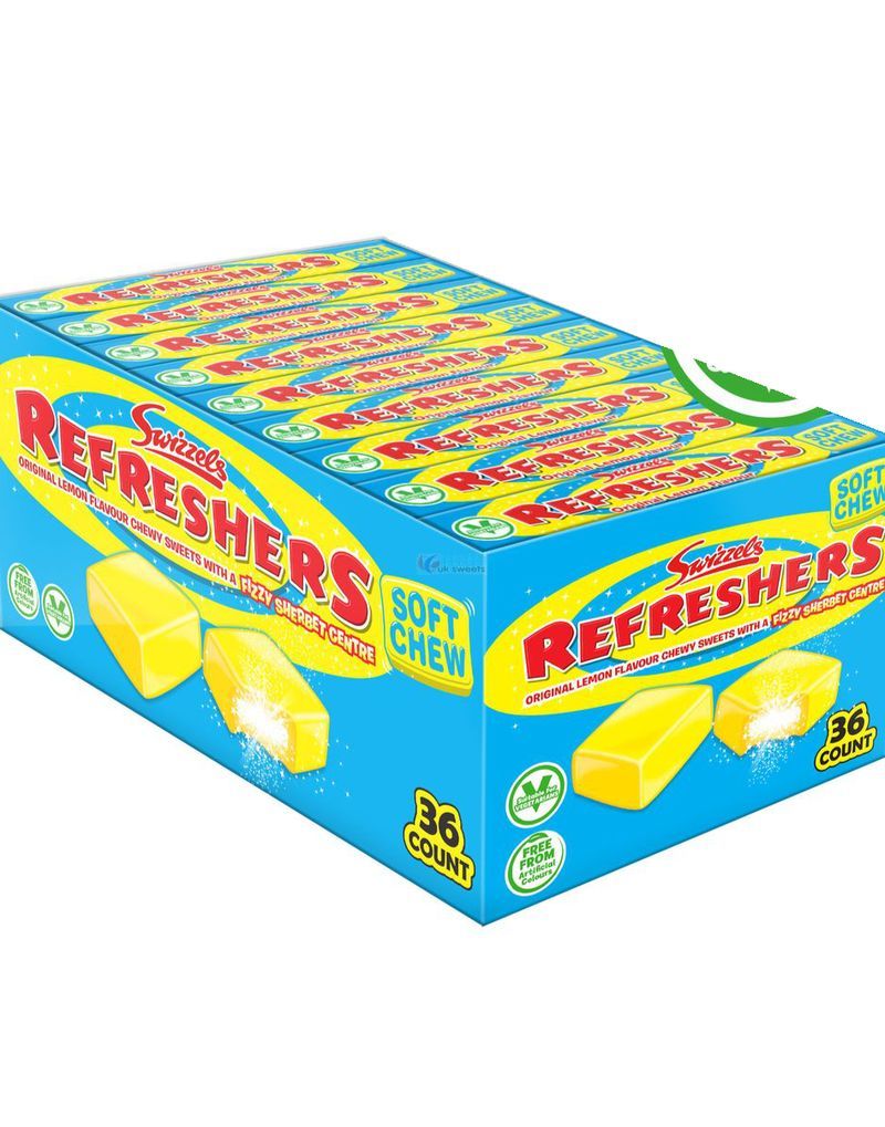 36 stk Swizzels Refreshers Chew Blocks med Citronsmak ...